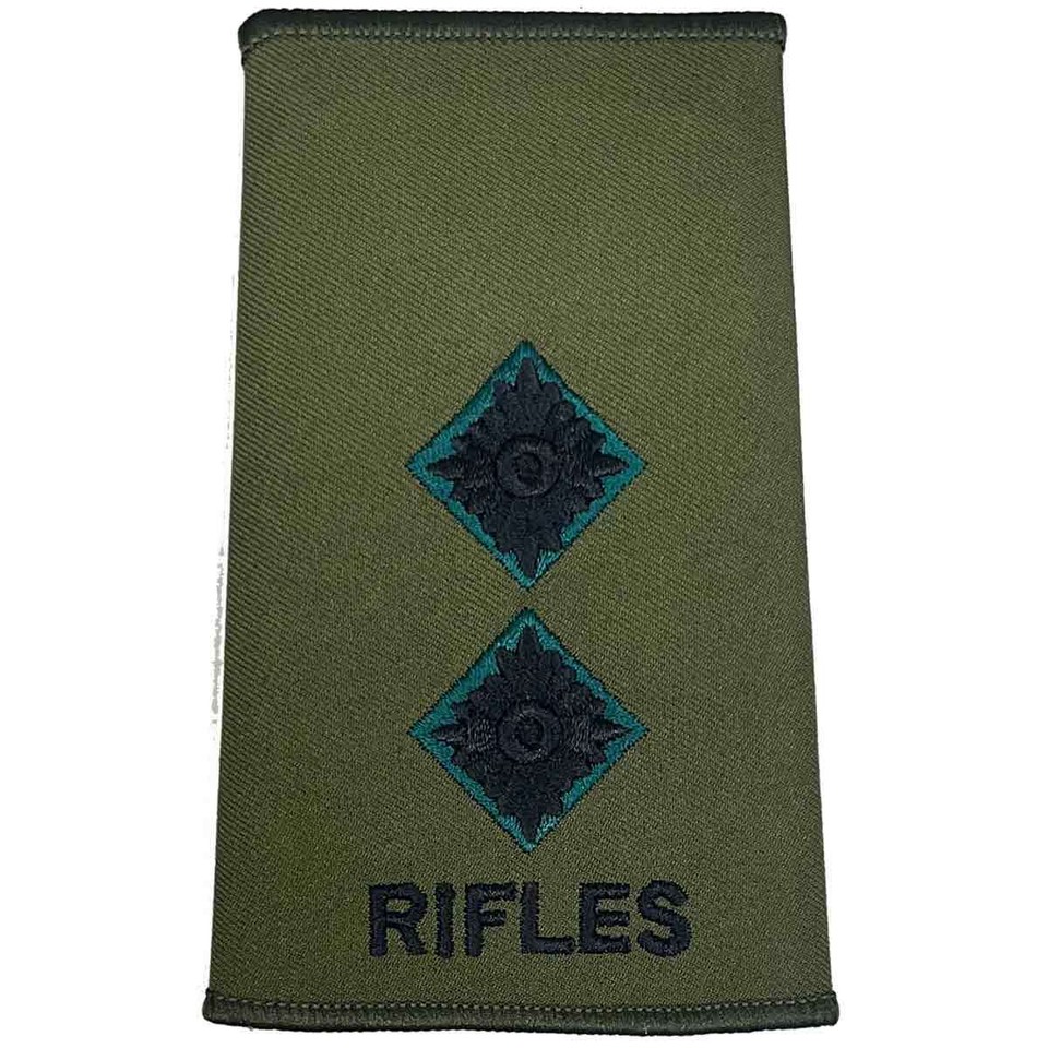Rifles Olive Green Rank Slide (PAIR) - British Army Military | eBay UK