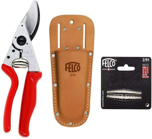 Felco 7 Bypass Pruner w/ Replacement Springs and Leather Holster ...
