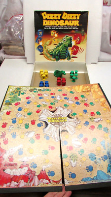 Vintage Dizzy Dizzy Dinosaur Board Game Pressman Game Incomplete | eBay