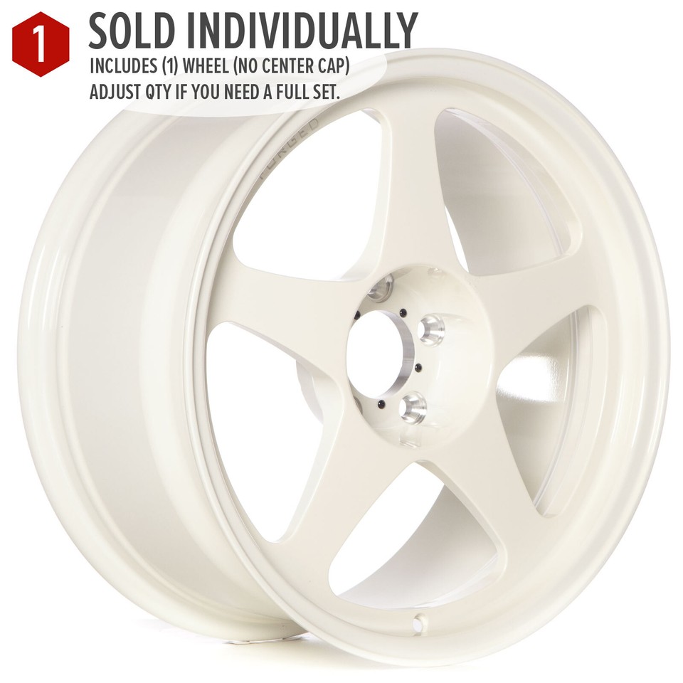 1 R6061 FORGED R1 18X8.5 5X108 +35 CHAMPIONSHIP WHITE WHEEL | eBay