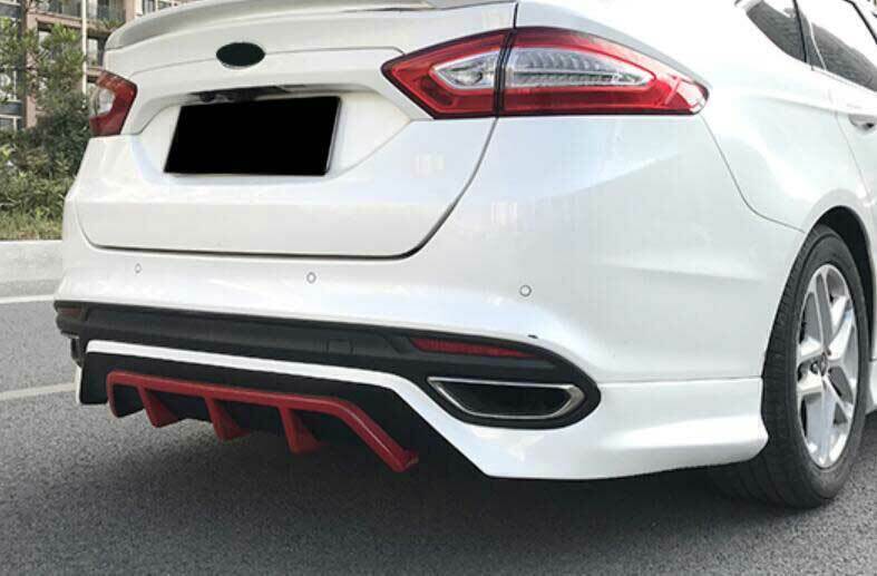 For Ford Mondeo Fusion 2013-2020 Primer Black Rear Bumper Diffuser Lip ...