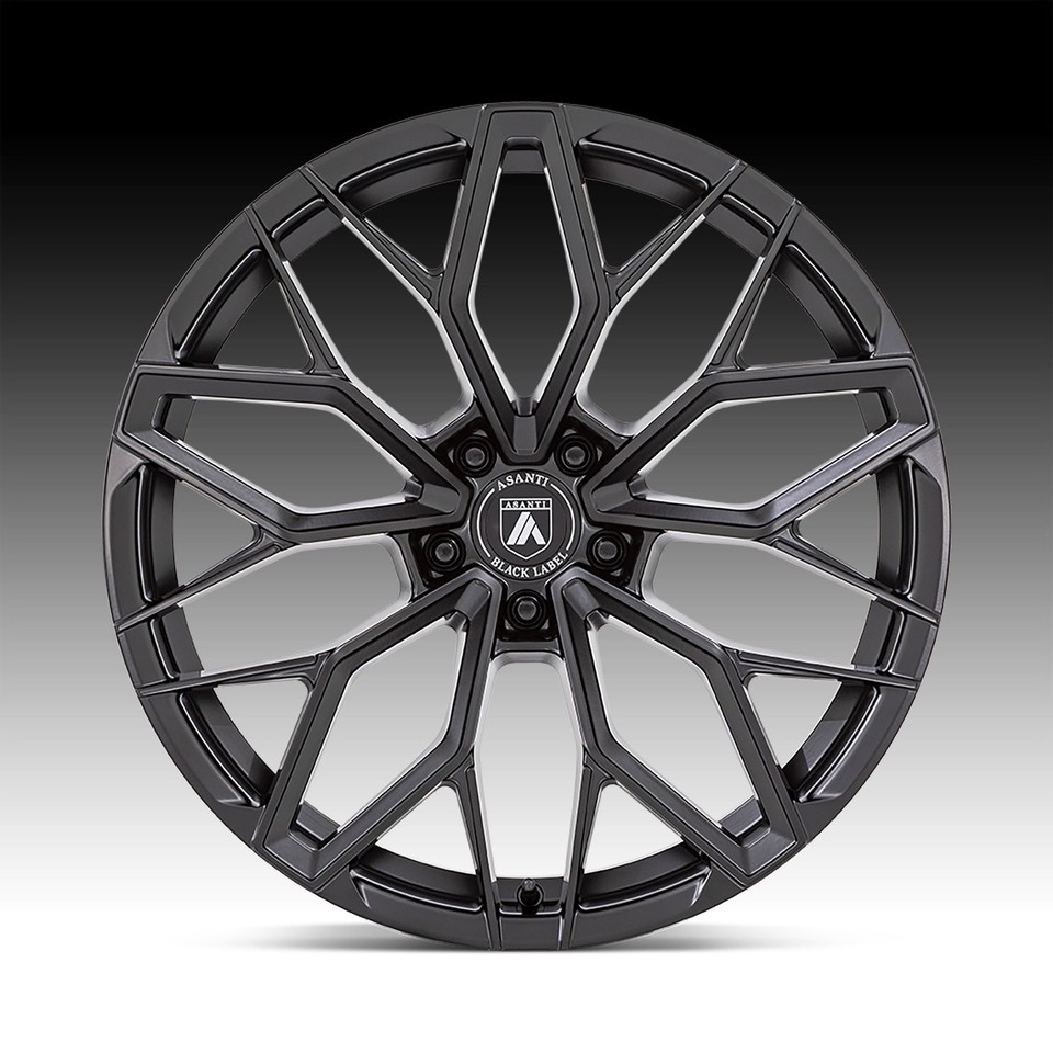 4/Asanti Black Label ABL39 Mogul Satin Black 22x9 5x4.5 35mm ...