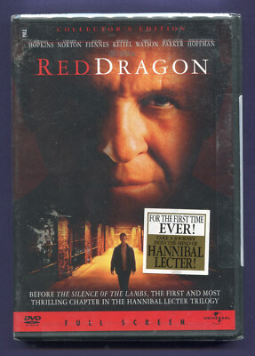 Red Dragon Hannibal DVD Full Screen Anthony Hopkins Edward Norton Ralph ...