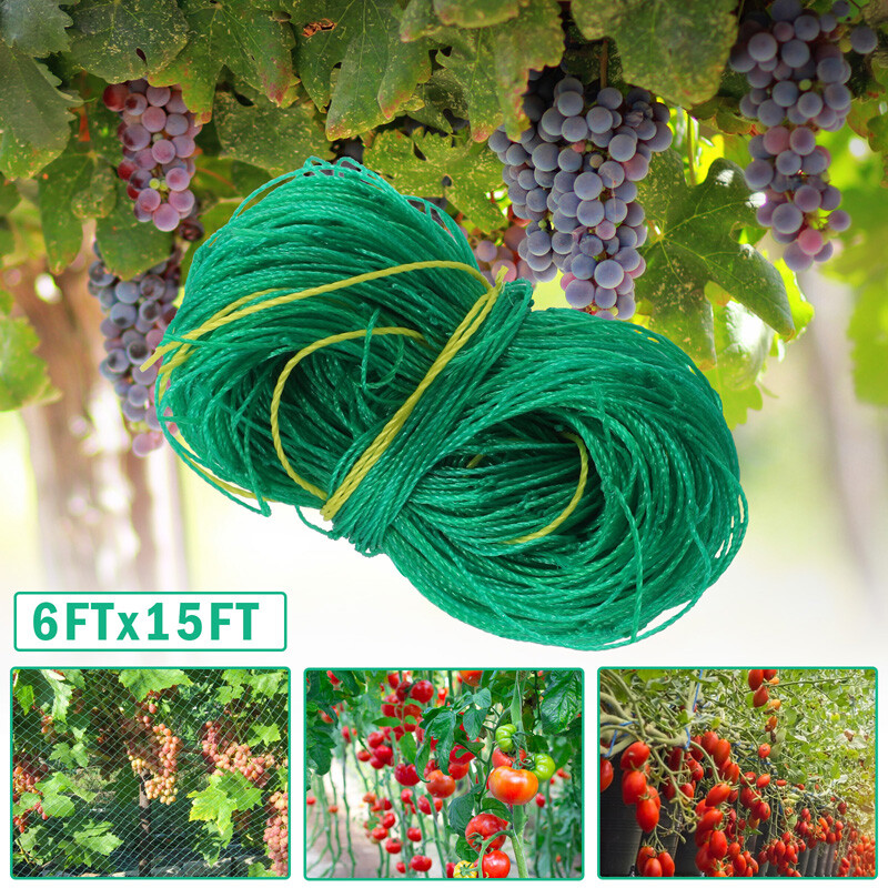 6-100FT Mesh Plant Trellis Net Roll Climbing Plant Scrog Garden Netting ...