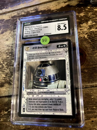 Graded R2-D2 1996 DECIPHER STAR WARS CCG A NEW HOPE LIMITED CGC 8.5 ...