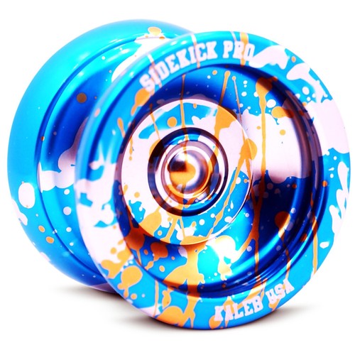 Sidekick Yoyo Pro Blue Silver Gold Splashes Professional Aluminum ...