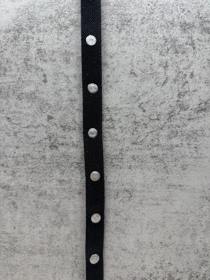 Elastic silver Spike Stud Trim Sold by the Yard for Dresses and ...