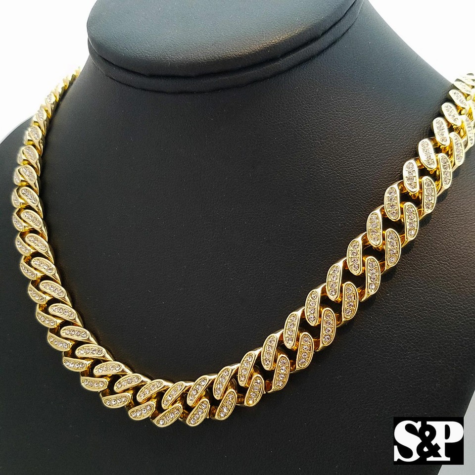 Hip Hop Travis Scott Cactus Jack Cross & 18" Iced Cuban & 1 Row Chain ...