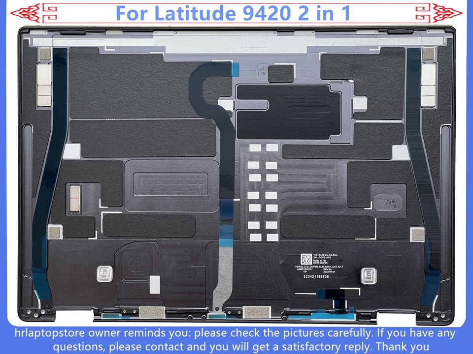 New LCD Rear Cover Top Screen Case 050F45 50F45 For Dell Latitude 9420 ...