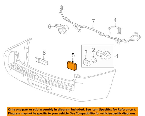 GM OEM 14-20 ATS Front Bumper Bumper Components-Radar Sensor 84112235 ...