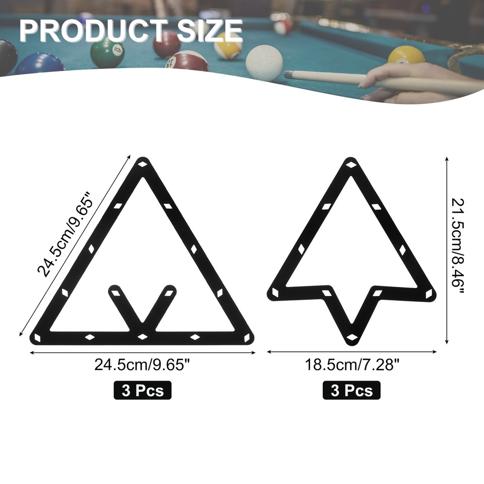 6Pcs Magic Rack 8 9 and 10 Ball Combo Pack Magic Ball Rack Sheet Pool ...