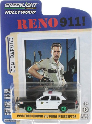 Chase 1998 FORD CROWN VICTORIA POLICE "RENO 911!" TV 1/64 GREENLIGHT ...