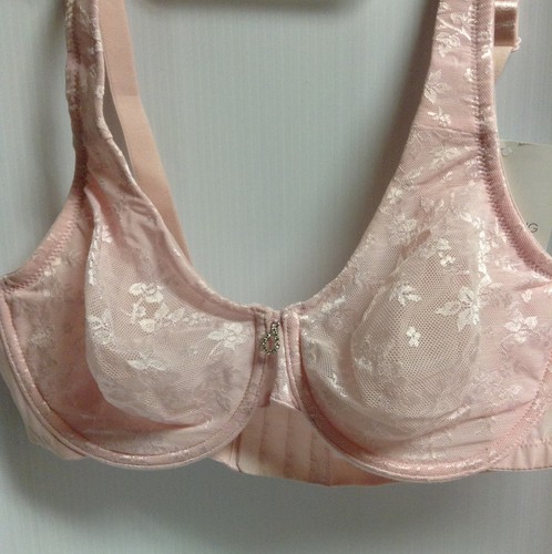 Fashion Bug 34D Pink Sheer Sexy Lace Bling Crystal Bra NWT $24.99 ...