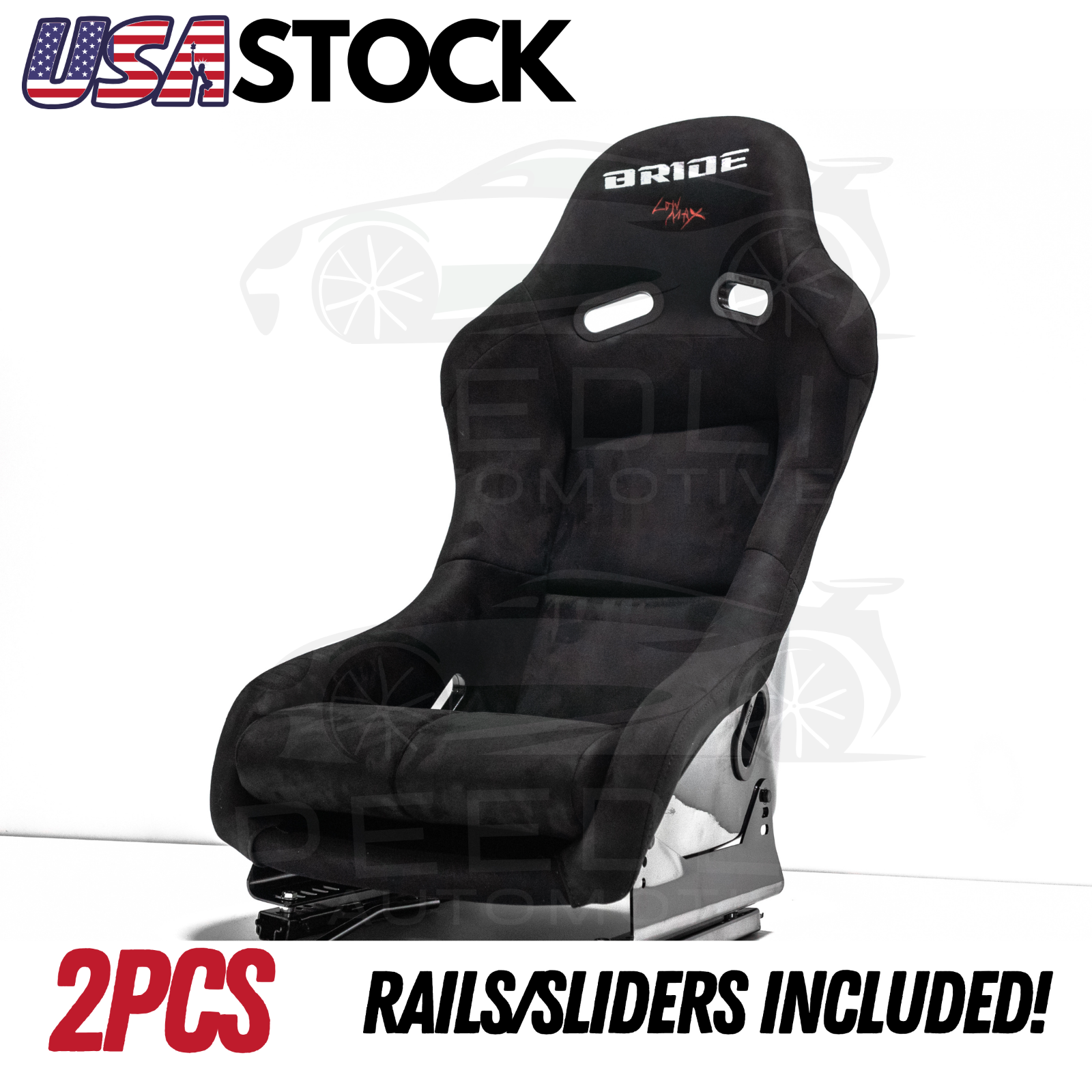 BRIDE VIOS 3 III Black Suede Gradation Seats Low Max Racing Seat Pair 2 ...