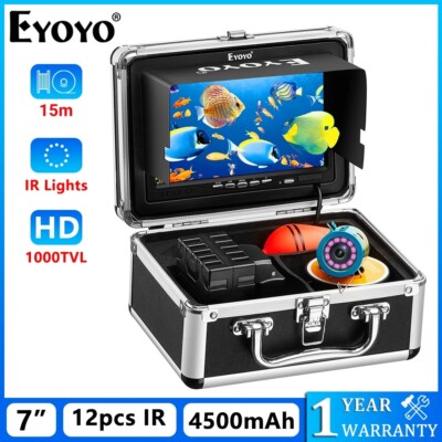 Eyoyo Underwater Fishing Camera 7in Color Monitor Waterproof 1000TVL ...