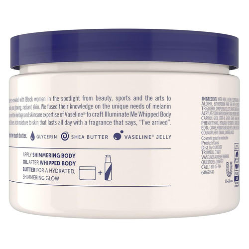 Vaseline Illuminate Me Shea Butter Whipped Body 11 Fl Oz (Pack of 1 ...
