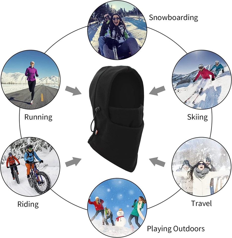 Winter Fleece Face Mask Scarf Balaclava Neck Warmer Gaiter Ski ...