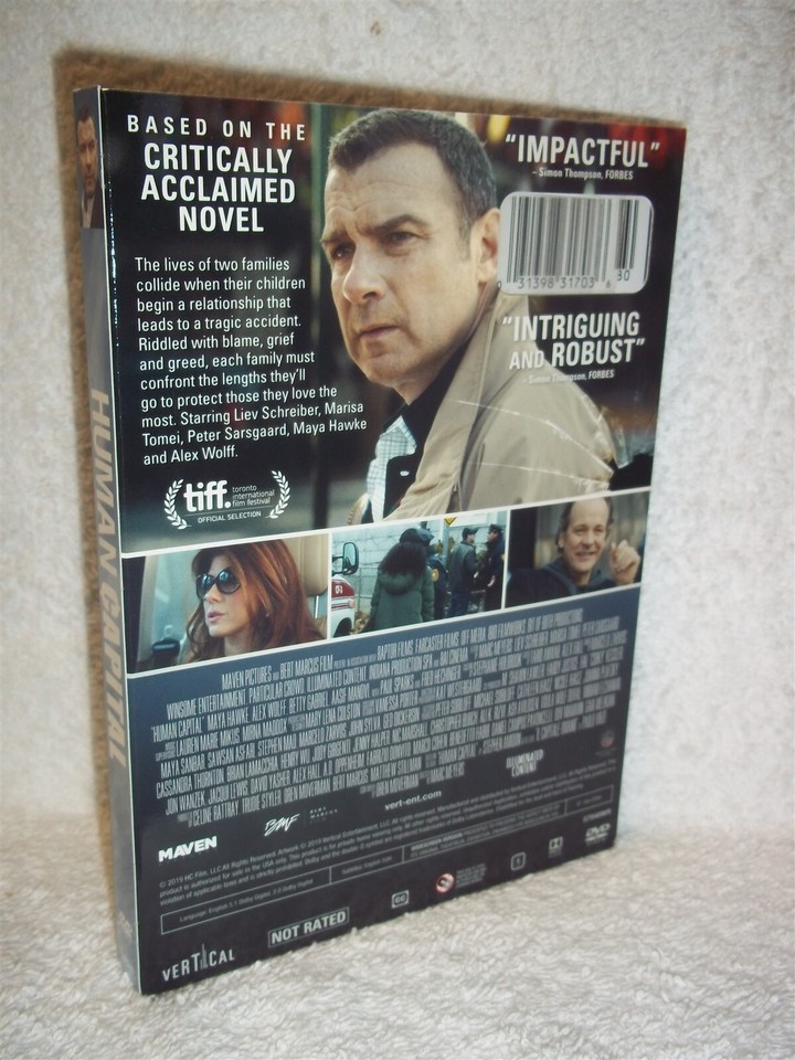 Human Capital (DVD, 2019) Liev Schreiber Marisa Tomei Peter Sarsgaard ...