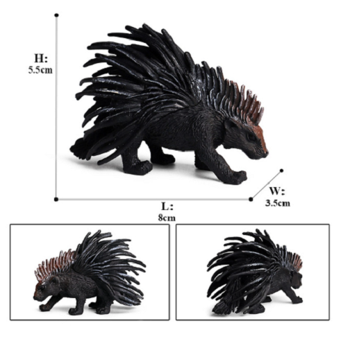 8cm Mini Porcupine PVC Toy Wild Animal Figure Doll Kids Gift | eBay UK