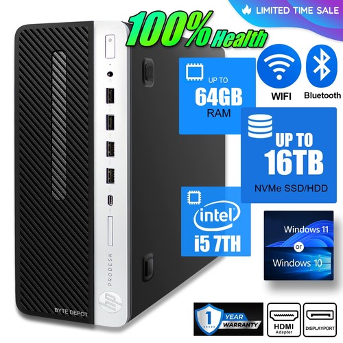 HP Desktop Computer PC i5 up to 64GB RAM 16TB NVMe SSD/HDD, Windows10 ...