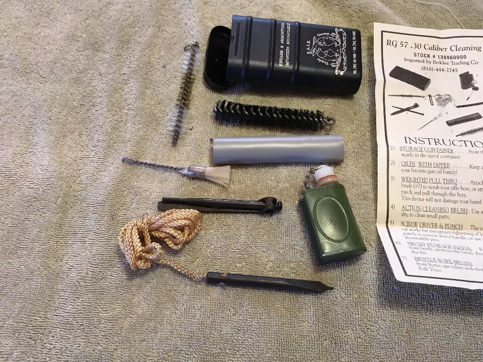 Pair 30 Caliber Military Issue NOS Cleaning Kits 7.62 Military Rifle ...