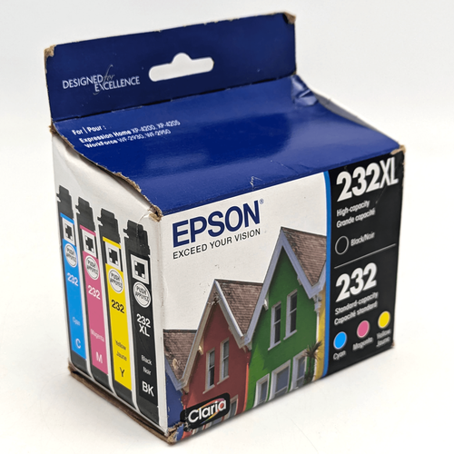 Epson 232XL Black & 232 Color Ink Cartridges (Cyan/Magenta/Yellow ...