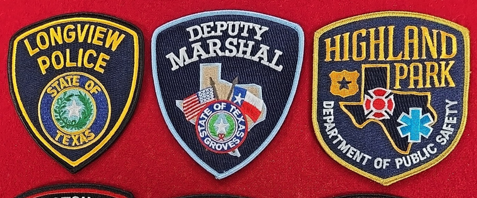 TEXAS POLICE PATCH COLLECTORS SPECIAL #JJ Police Patch Lot 9 POLICE ...