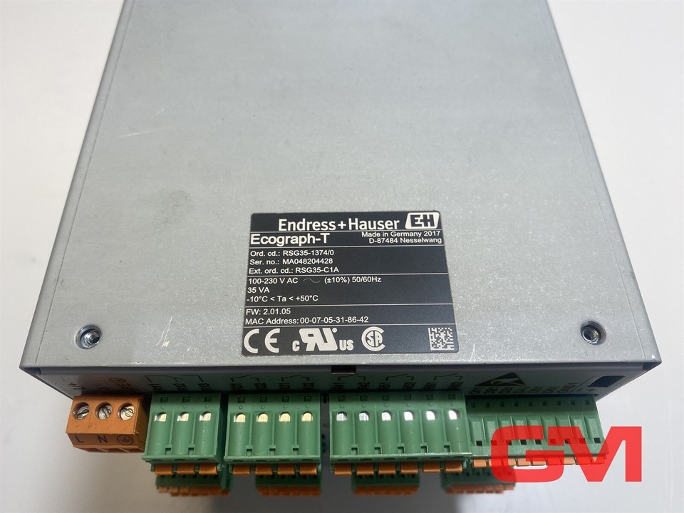 Endress + Hauser Universal Graphic Data Manager Ecograph-T RSG35 RSG35 ...
