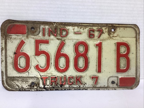 Vintage 1967 INDIANA License Plate - Crafting Birthday MANCAVE slf | eBay