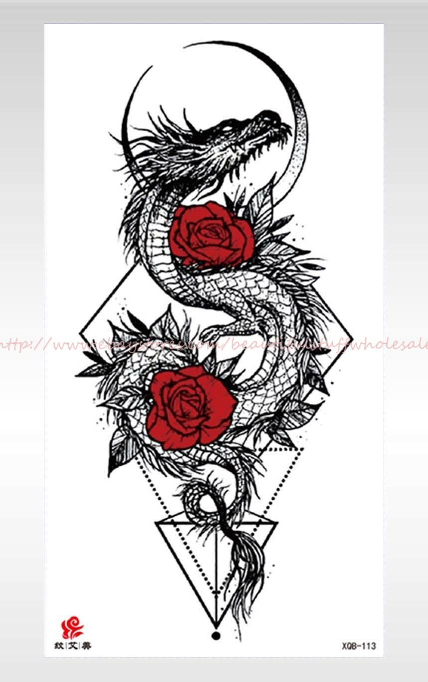 Dragons And Roses Drawings