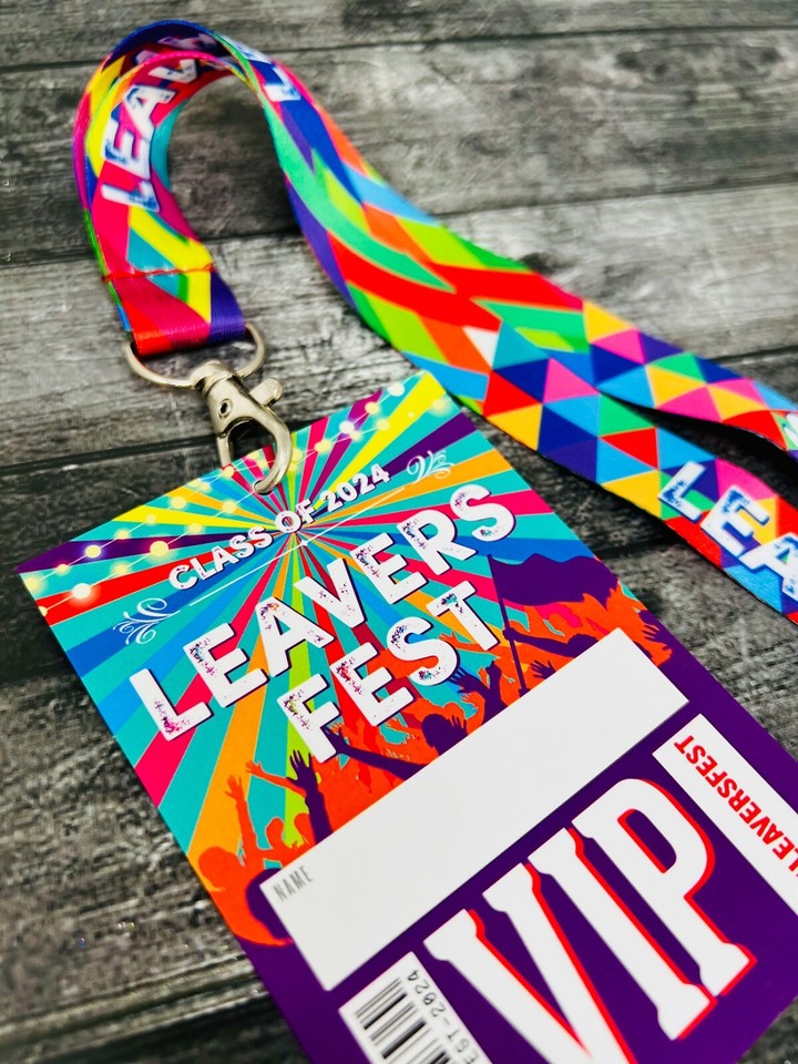 LEAVERS FEST End of School Festival Party Lanyards - School Leavers ...
