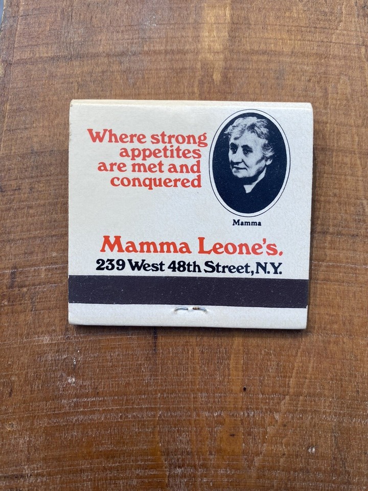 Matchbook - Mamma Leone’s Restaurant New York City Phillumeny Unstruck ...
