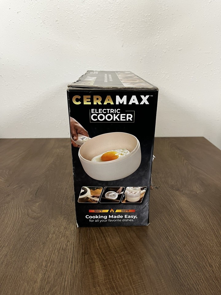 1.6 qt. Ceramax Portable Ceramic Nonstick Electric Multi-Cooker Cooking ...