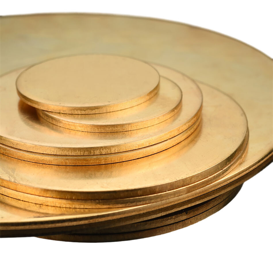 0.5mm to 3mm Thick H62 Brass Discs Round Plate Round Brass Sheets Ø20mm ...