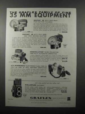 1958 Graflex Graphic 35, Century 35 Camera Ad - The Graflex Family | eBay