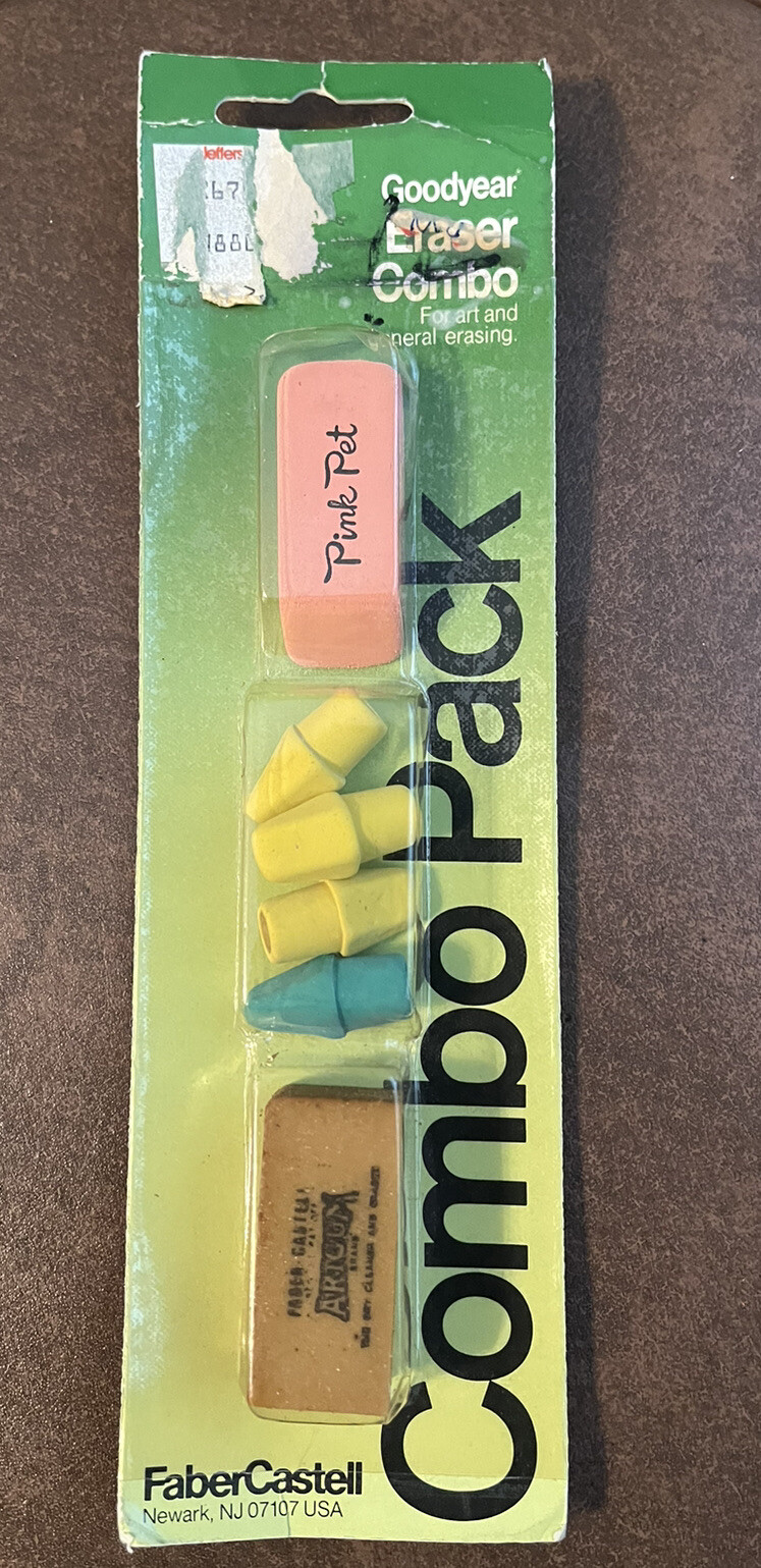 Vintage Faber Castell Value Pencil Rubber Erasers Office Pink Pet Gum ...