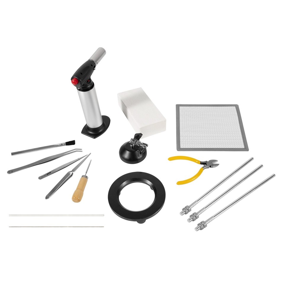 Jewelry Soldering Kit w/Butane Torch, Third Hand,Tripod for Beginner ...