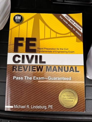 FE Civil Review Manual by Michael R. Lindeburg (2014, Trade Paperback ...