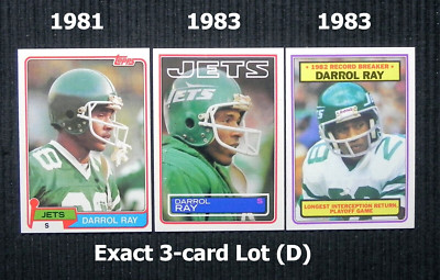 Darrol Ray Topps 1981 Rookie-1983-1983 Exact 3-Card Lot (D) #s 78-351-7 ...