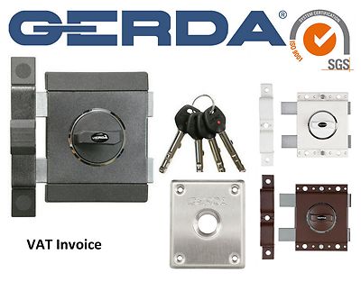 Gerda High Quality Surface Mounted Door Lock Home Office Shop 4 Keys ZX ...