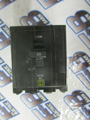 Square D QOB320, 20 Amp, 240 Volt, 3 Pole, Yellow, Circuit Breaker ...