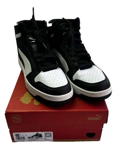 Puma Rebound Layup High Top Mens 10.5 Black White Sneakers Shoes ...