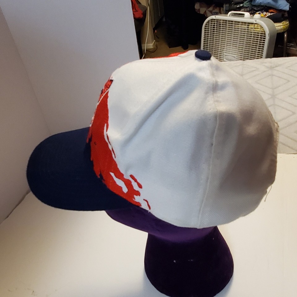 Vintage 90s Cleveland Indians Splash Snapback Hat Embroidered Logo ...