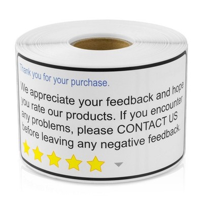 Thank You for Your Purchase Labels (4 x 2 inch, White - 1200 Labels) We ...