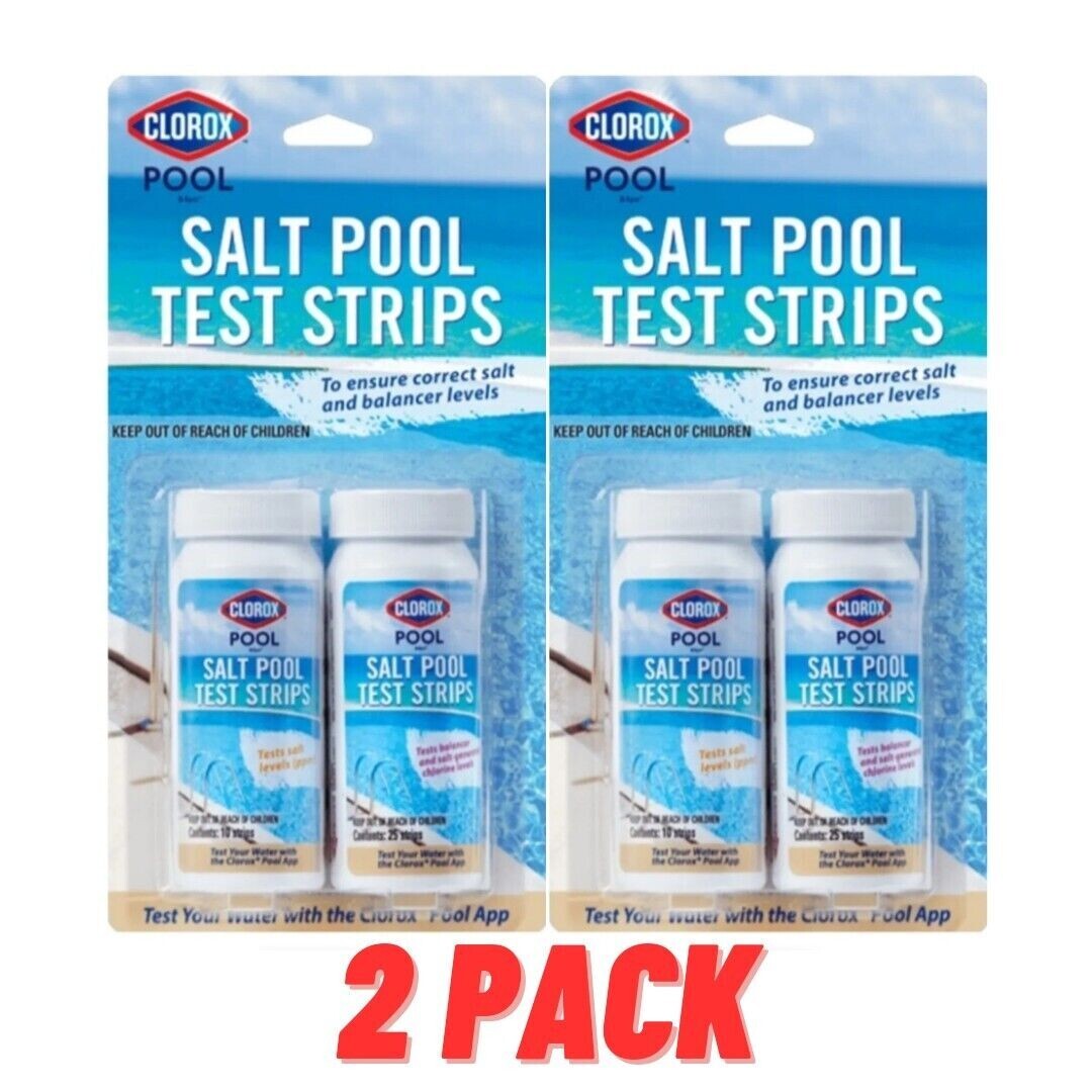2 x NEW Clorox Salt Pool Test Strips for Testing Salt Levels & Balancer ...