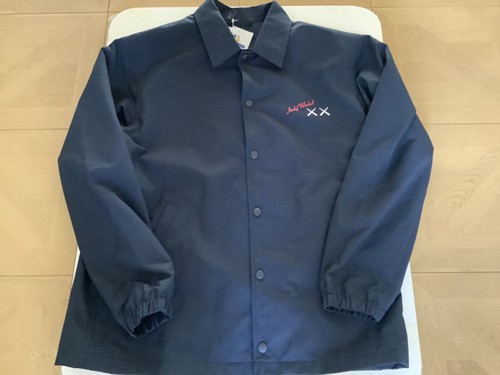 Authentic Uniqlo x Kaws x Andy Warhol coach jacket navy blue XL new | eBay