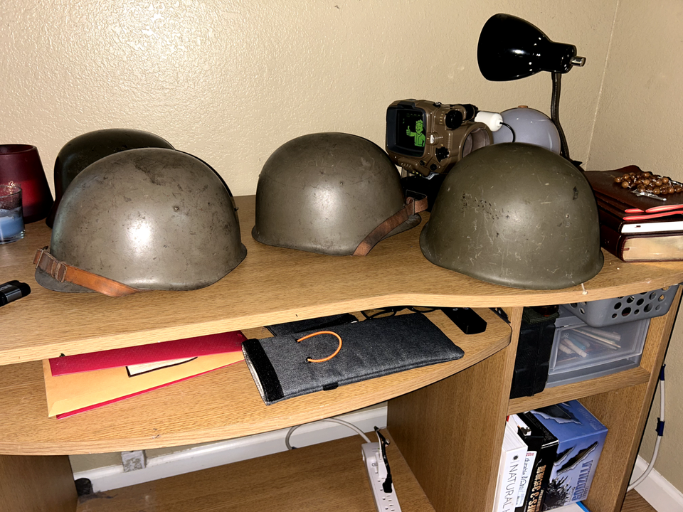 3 Count Czech M53 Helmets - Cold War Era, Leather Liner, Vintage ...