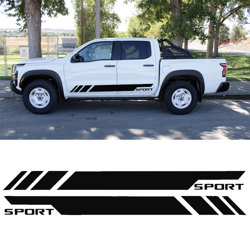 2Pcs Glossy Black Side Bed Vinyl Decal Sticker Stripe For Nissan ...