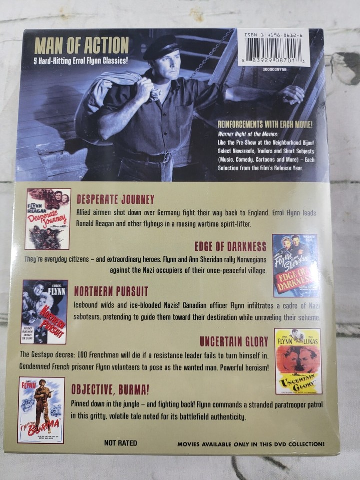 TCM Spotlight: Errol Flynn Adventures (DVD, 2010, 5-Disc Set) BRAND NEW ...