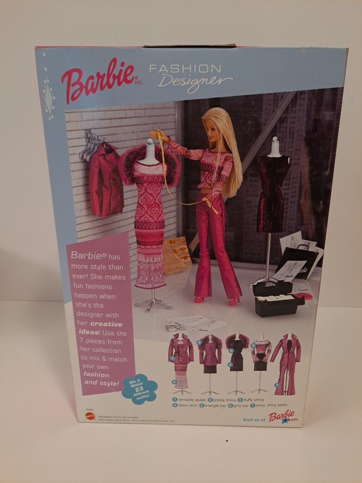 BARBIE FASHION DESIGNER DOLL SET w/ OUTFITS | eBay